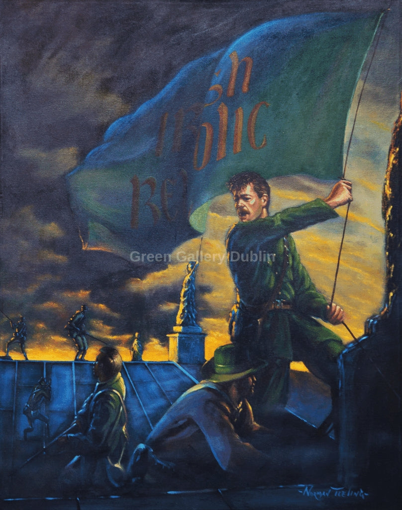 Raising Of The Irish Republican Flag Above The GPO – The Green Gallery ...